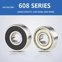 China Long Life 608 Series Deep Groove Ball Bearing for Machinery Plastic Tube P0 P6 P5 P4 P2 for sale