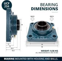 China UCF210 UCF211 UCF212 UCF213 Pillow Block Bearing for Food Shop and Standard Size for sale
