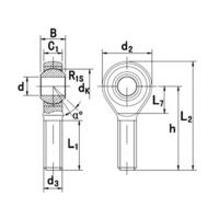 China Chrome Steel GCR15 Construction Works Right Hand Lubrication Type Rod End POS12A IKO for sale