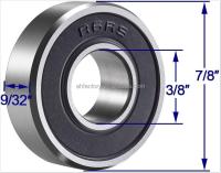 China Imperial Miniature Bearing R6-2RS C3 Clearance 3/8