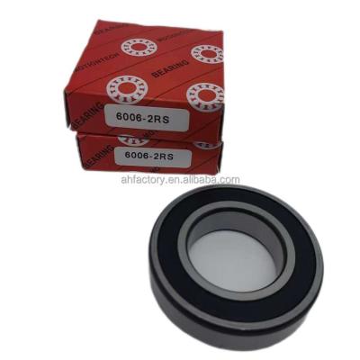 China Motorcycle Deep Groove Ball Bearings 6006-2RS Copper Cage and ISO9001 2008 Certified for sale
