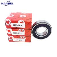 China Nylon Cage 6205-2rs Double Row Deep Groove Ball Bearings for Low Voice Performance for sale