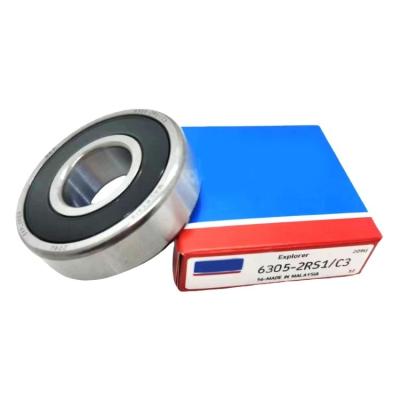China 2RS Seals Type Deep Groove Ball Bearings 6305-2RS1/C3 with Bore Size 0 25 mm for sale