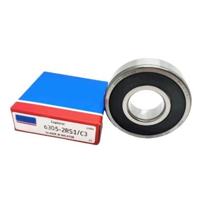 China Deep Groove Ball Bearings 6305-2RS1/C3 Miniature Bearing for Single Row Structure for sale