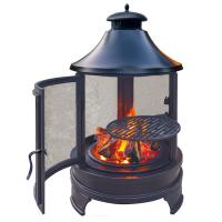 China Clasical  Metal Stamping 51*51*53cm Outdoor Wood Fired Oven Powder Coated for sale