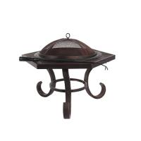 China Hexagon Shape Stainless Steel Charcoal Outdoor Grills Painted Portable Bbq Fire Pit for sale