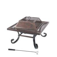 China OEM Geometric Design Steel Barbecue Grills Bbq Oven Bronze Color for sale