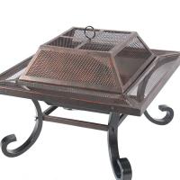 China OEM Geometric Design Steel Barbecue Grills Bbq Oven Bronze Color for sale