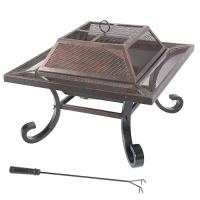 China OEM Geometric Design Steel Barbecue Grills Bbq Oven Bronze Color for sale