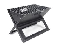 China Black Steel Cool Camping Punch Press Stamping 45cm Dia Portable Folding Charcoal Barbecue Grill for sale