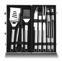 China BBQ Accessories 10PCS 304 Stainless Steel Bbq Grill With Aluminum Case for sale