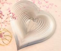China Heart Shape Metal Wind Spinner 0.5mm Silver Stainless Steel Wind Spinner for sale