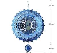China Colorful Stainless Steel Christmas Wind Spinner UV Printing for sale
