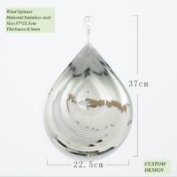 China Silver Etching SS Water Droplet 3D Wind Chimes Electric Plating for sale