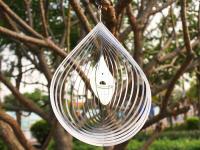China Silver Etching SS Water Droplet 3D Wind Chimes Electric Plating for sale