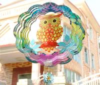 China Owl Nordic Style Stainless Steel Rotating Wind Spinner Thickness 0.5mm for sale