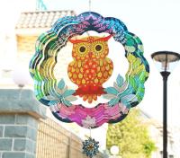 China Owl Nordic Style Stainless Steel Rotating Wind Spinner Thickness 0.5mm for sale
