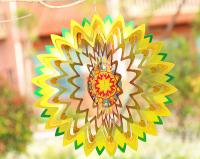 China Bright Flower Stainless Steel Garden Wind Spinner Creative Nordic Style for sale