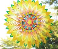 China Bright Flower Stainless Steel Garden Wind Spinner Creative Nordic Style for sale