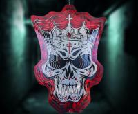China Halloween Earl Rose Metal Wind Spinner 3D Spin Metal Hanging Ornaments for sale