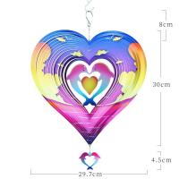 China 300*300MM Whirling Metal Wind Spinner Summer UV Printing Dolphin Wind Spinner for sale