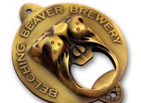 China Retro Wall Mounted Ancient Gold Metal Bottle Opener 50*40mm PVD Plated for sale