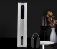 China Luxury Rechargeable SS304 Electric Wine Opener Silver Color for sale