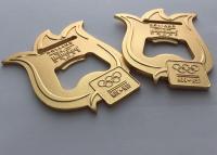 China 2.0MM Gold Color 2 In 1 Medal Bottle Opener Olympic Sport Plating for sale