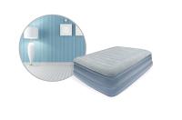 China Light Blue Deluxe Twin Size Inflatable Air Mattress Queen Size Inflatable Outdoor Furniture for sale