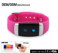 China Silicone Bluetooth Wristband Activity Monitors Fitness Tracker Device BLE 4.0 for sale