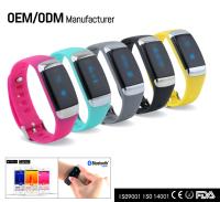 China Silicone Bluetooth Wristband Activity Monitors Fitness Tracker Device BLE 4.0 for sale