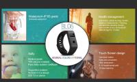 China Digital Body Fitness Tracker Bluetooth Sleep Calorie Burning Monitor IP69 for sale