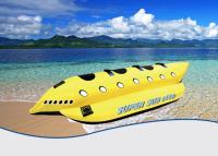 China Sport Yellow PVC Super Sub 3 Person Towable Tubes For Boating Inflatable Outdoor Furniture for sale