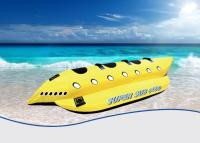 China Sport Yellow PVC Super Sub 3 Person Towable Tubes For Boating Inflatable Outdoor Furniture for sale