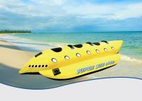 China Sport Yellow PVC Super Sub 3 Person Towable Tubes For Boating Inflatable Outdoor Furniture for sale
