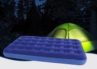 China PVC Double Flocked Airbed 191x137x22cm Twin Bed Air Mattress 300kg max for sale