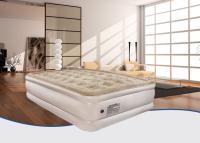 China Comfortable Relax Flocked Air Bed Twin Double Airbed With Built In Pump Custom Raised for sale