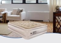 China Comfortable Relax Flocked Air Bed Twin Double Airbed With Built In Pump Custom Raised for sale