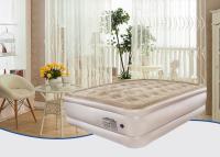 China Comfortable Relax Flocked Air Bed Twin Double Airbed With Built In Pump Custom Raised for sale