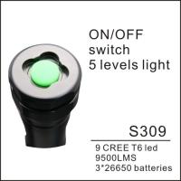 China 7500LM Portable Camping Lanterns T6 9 Cree LED Flashlight Torch for sale