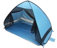 China 210*120*130CM Blue Silver Coated Polyester Outdoor Camping Beach Pop Up Tents for sale