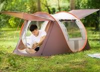 China Breathable Panoramic Screen Window Green 190T PU Coated Polyester Pop Up Camping Tent for Outdoor Activities for sale
