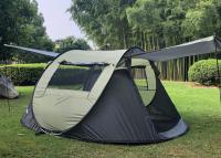 China Breathable Panoramic Screen Window Green 190T PU Coated Polyester Pop Up Camping Tent for Outdoor Activities for sale