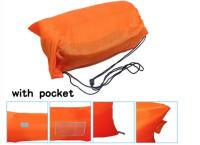 China Outdoor Neon Waterproof Ripstop Nylon 260x70cm Mountain Sleeping Bags Beach Inflatable Lazy Air Sofa for sale