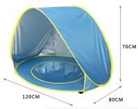 China Waterproof and UV Resistant Outdoor Camping Tents 190T Silver Coated Polyester Pop Up Baby Play Tent for sale