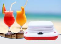 China PVC Inflatable Beach Cooler 0.40mm Inflatable Outdoor Furniture White Red for sale