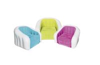 China Amazing Colored inflatable sofa chair Flocking Inflatable Outdoor Furniture PVC 74X74X64Cm for sale