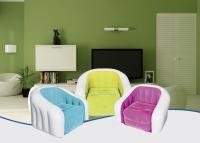China Amazing Colored inflatable sofa chair Flocking Inflatable Outdoor Furniture PVC 74X74X64Cm for sale