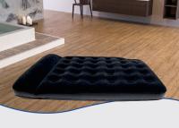 China Leisure Deluxe Black Inflatable Camping Mattress Outdoor / Indoor Portable Air Bed for sale