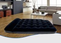 China Leisure Deluxe Black Inflatable Camping Mattress Outdoor / Indoor Portable Air Bed for sale